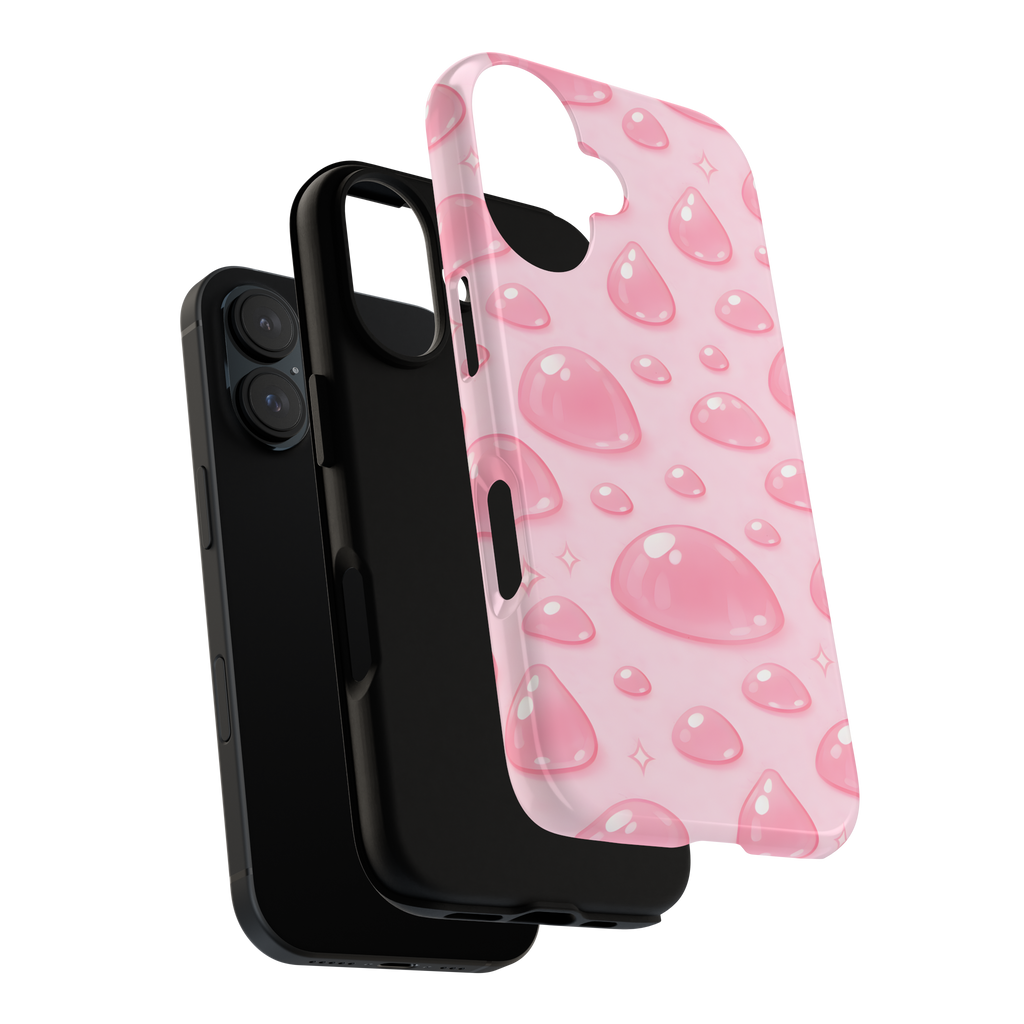 Pink Jelly Droplets Tough iPhone Case — Protective Cover – Jasper Latch